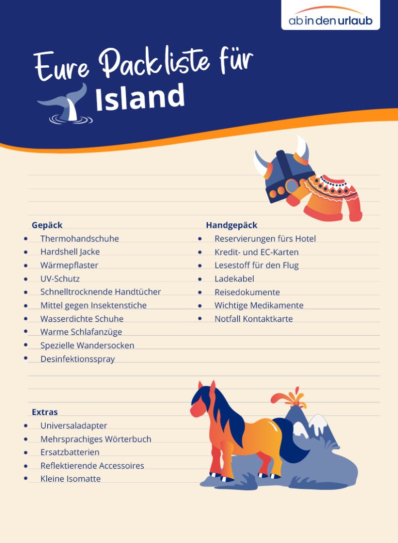 Packliste für Island: Koffer packen im Winter & Sommer