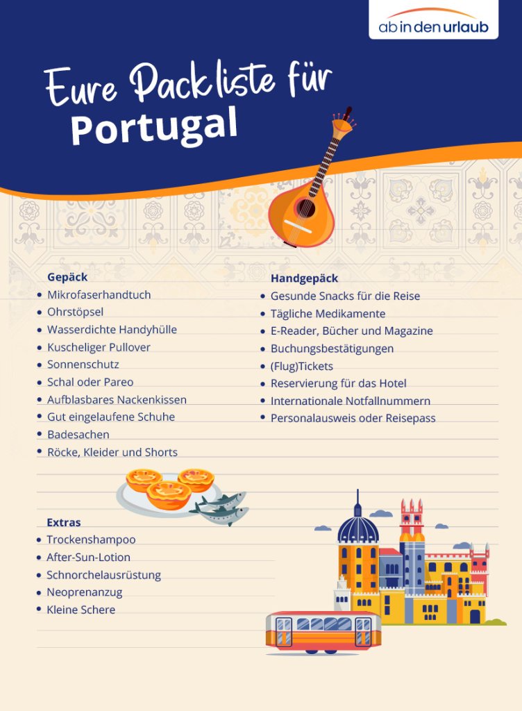 Packliste für Portugal: Was einpacken und mitnehmen?